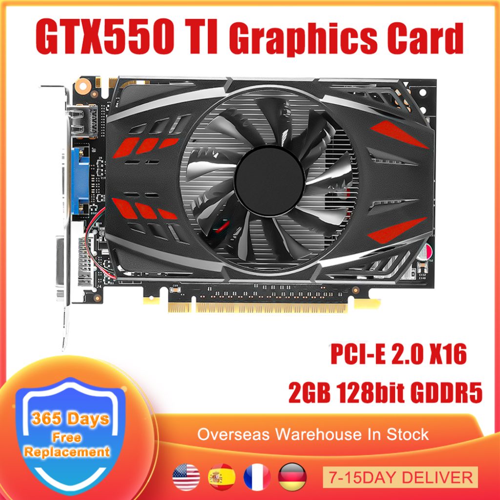 Placa de Vídeo GTX550TI 2 GB GDDR5 128bit NVidia Geforce PCI-E3.0 x16 ...